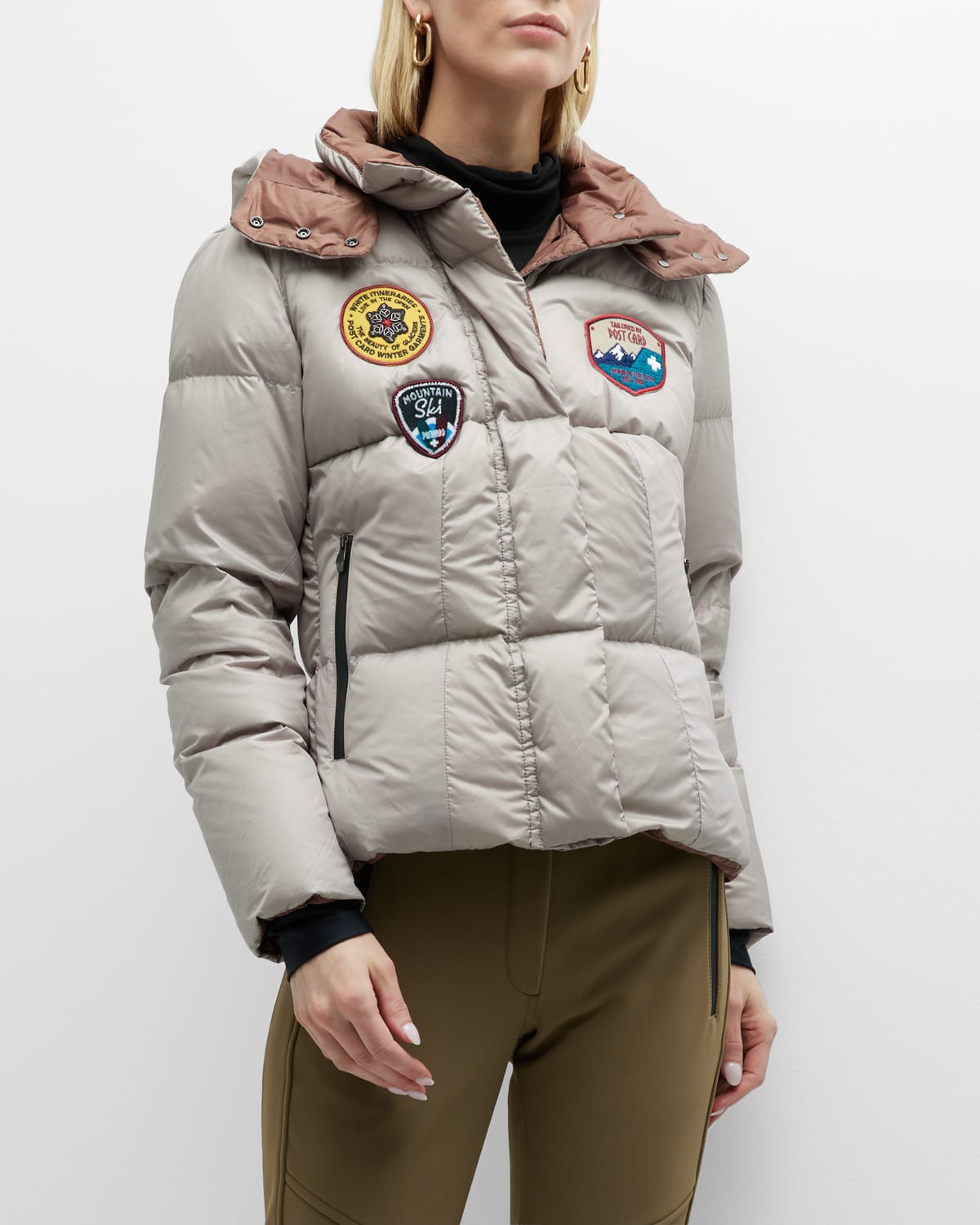Post Card Courchevel Diagonal Puffer Coat | Neiman Marcus
