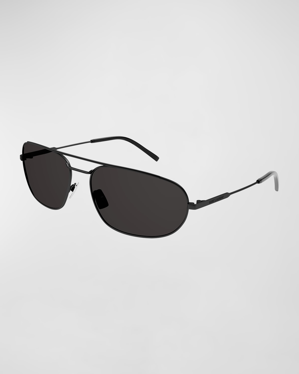 Balenciaga Mens Logo Top Bar Round Metal Sunglasses Neiman Marcus