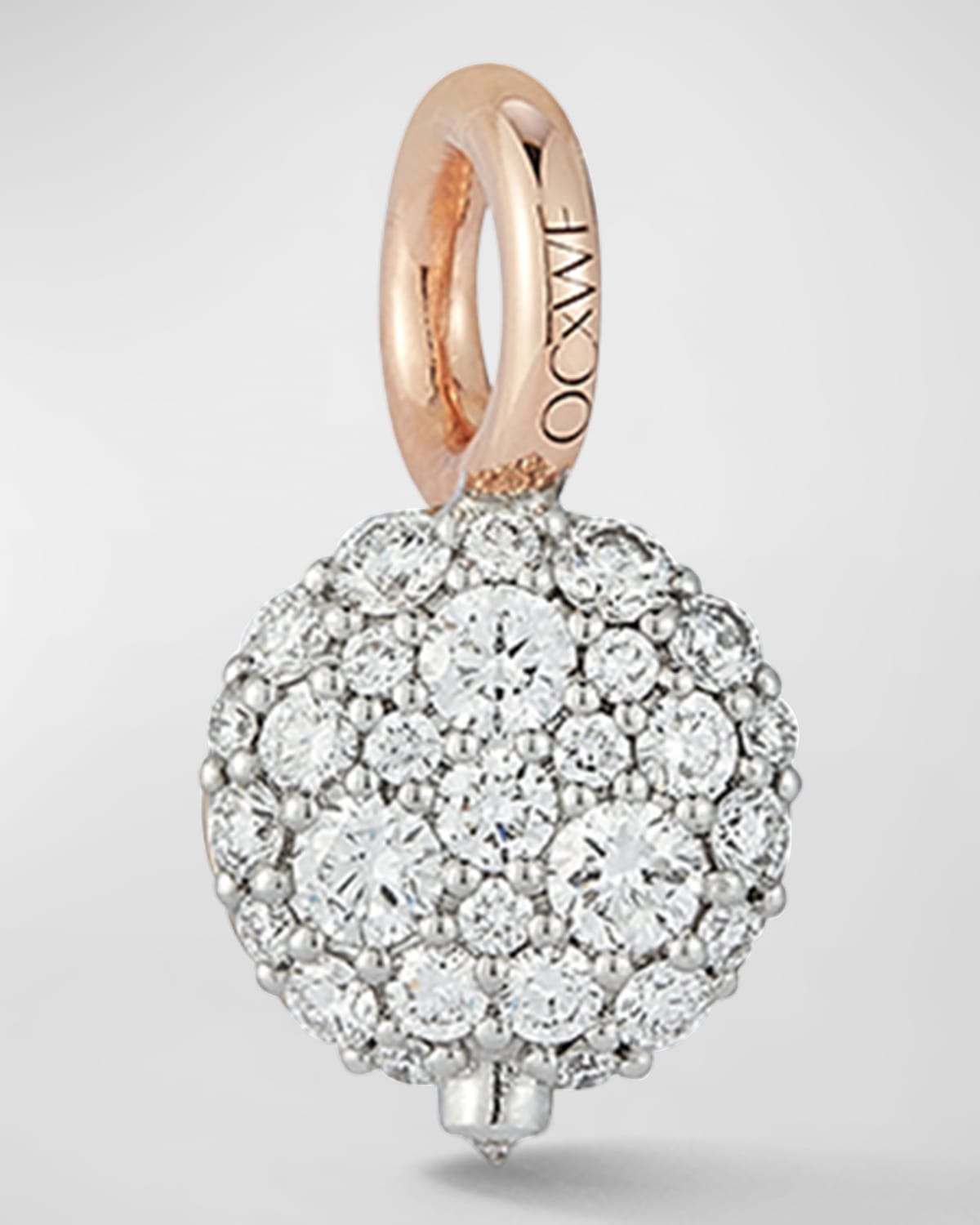 Walters Faith 25mm Large Pebble Pendant in 18K Rose Gold and Diamonds ...