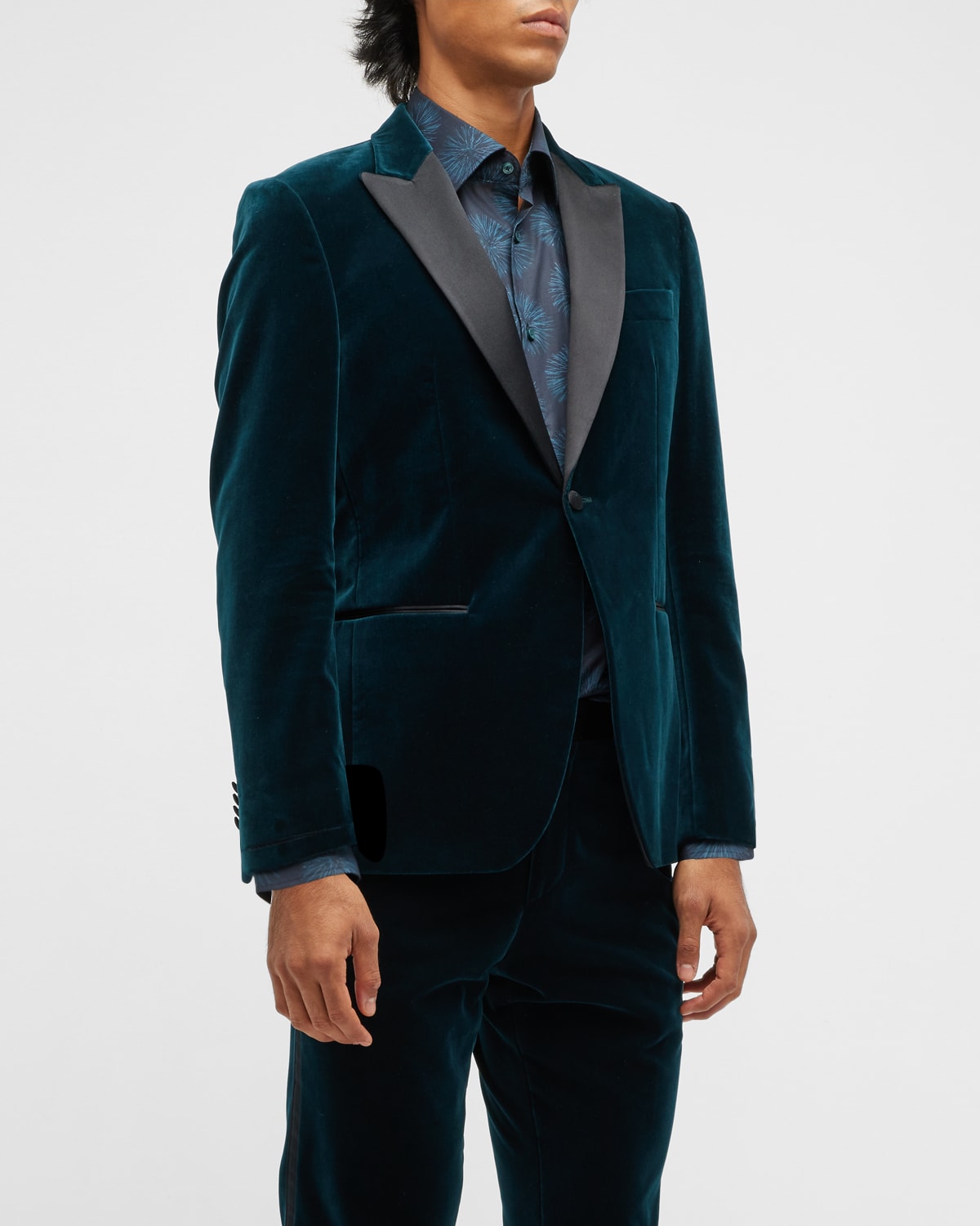 BOSS Men's Velvet Peak-Lapel Tuxedo Jacket | Neiman Marcus