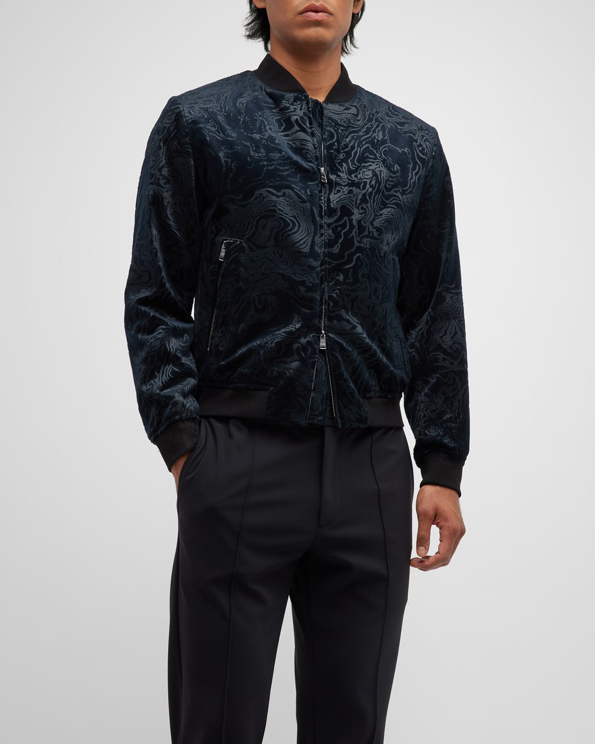 Neiman Marcus Men's Suede Bomber Jacket | Neiman Marcus