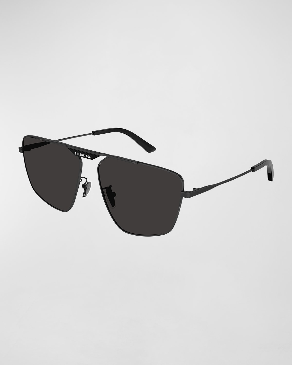 Balenciaga Men's Logo Top Bar Metal Aviator Sunglasses | Neiman Marcus Balenciaga Men's Logo Top Bar Metal Aviator Sunglasses | Neiman Marcus