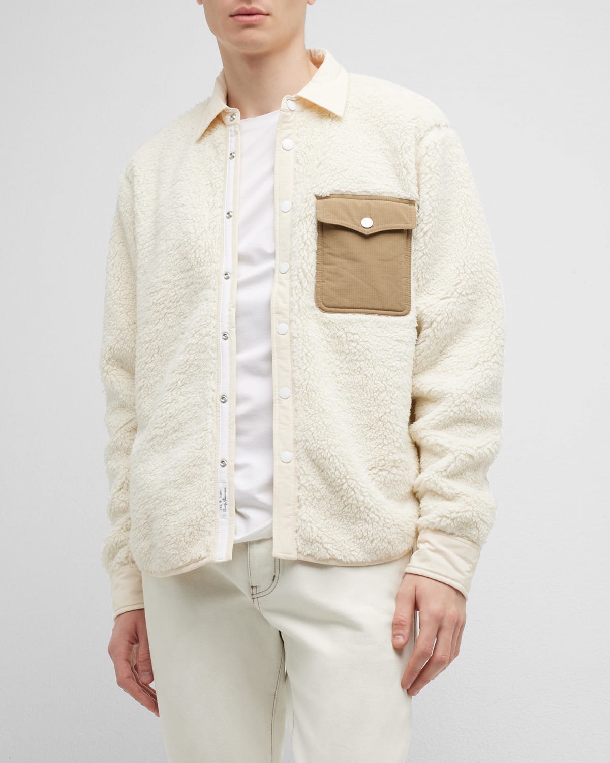 PURPLE Men's Snap-Front Denim Shirt Jacket | Neiman Marcus