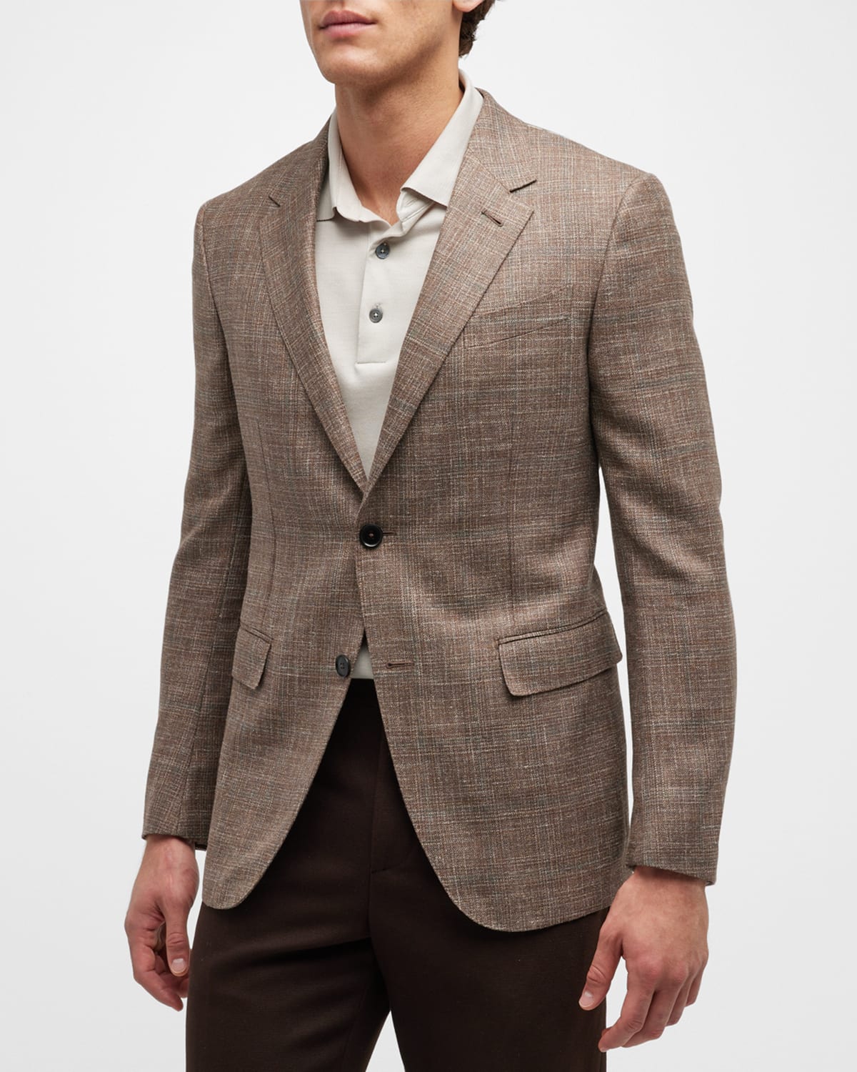 ZEGNA Men's Plaid Wool-Blend Sport Coat | Neiman Marcus