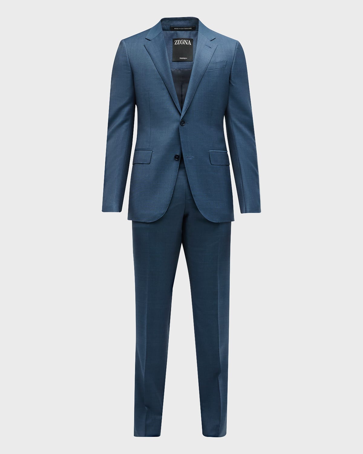ZEGNA Men's Tonal Check Wool Suit | Neiman Marcus