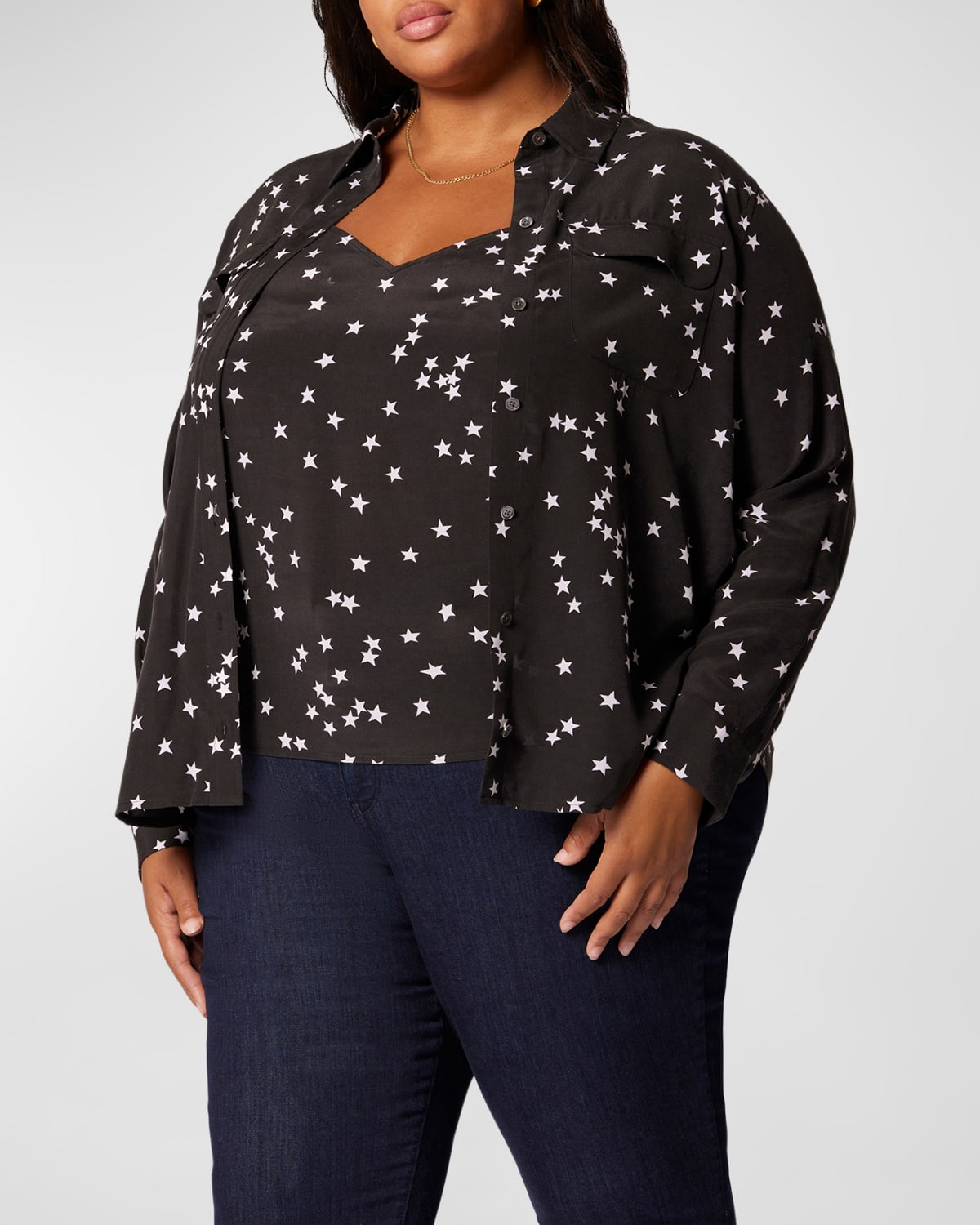Equipment Star-Print Signature Button-Down Shirt | Neiman Marcus
