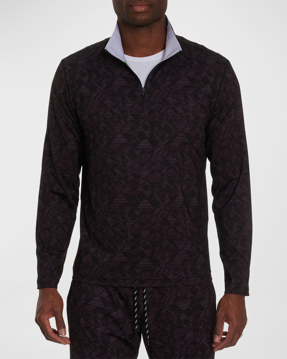 Robert Graham Men's Draco Quarter-Zip Knit Sweater | Neiman Marcus