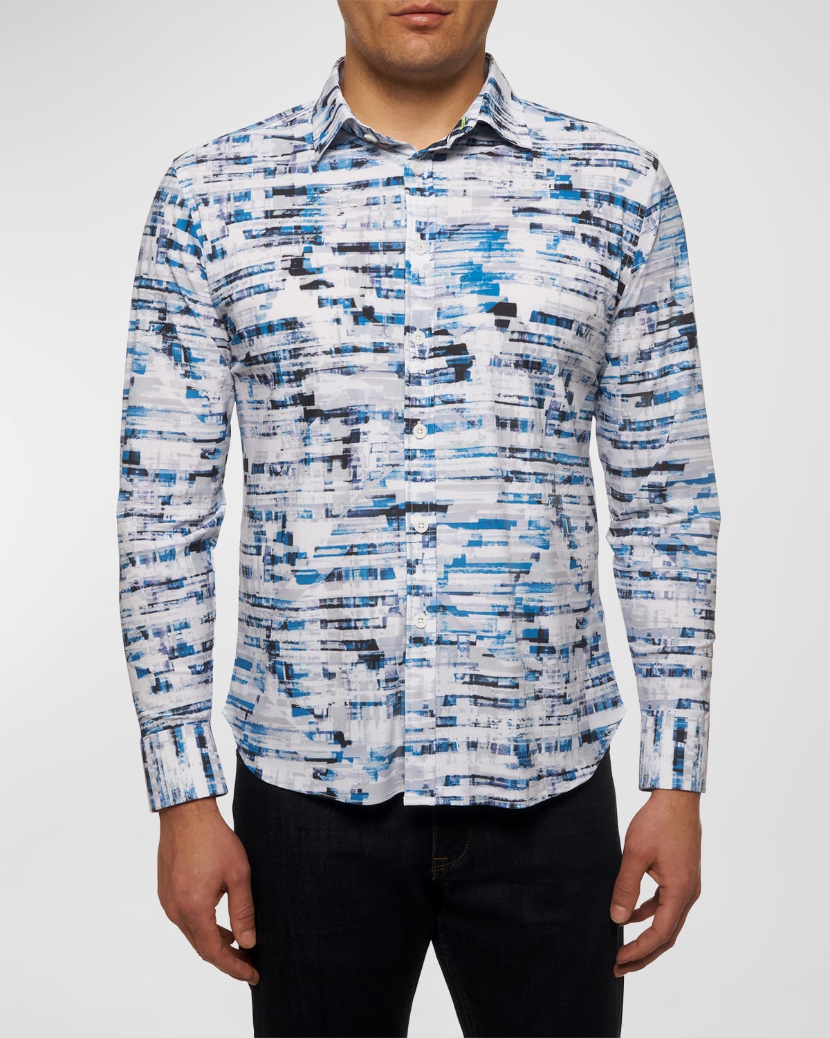 Robert Graham Men's Lange Performance-Stretch Shorts | Neiman Marcus