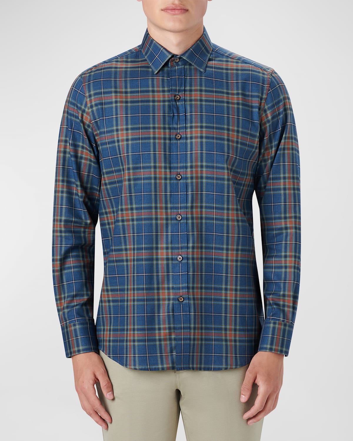 Bugatchi Men's Julian Shaped Degrade Sport Shirt | Neiman Marcus