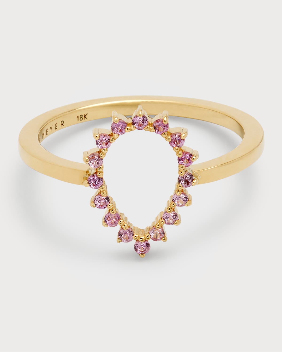 Jennifer Meyer Mini 3-Prong Open Teardrop Ring | Neiman Marcus