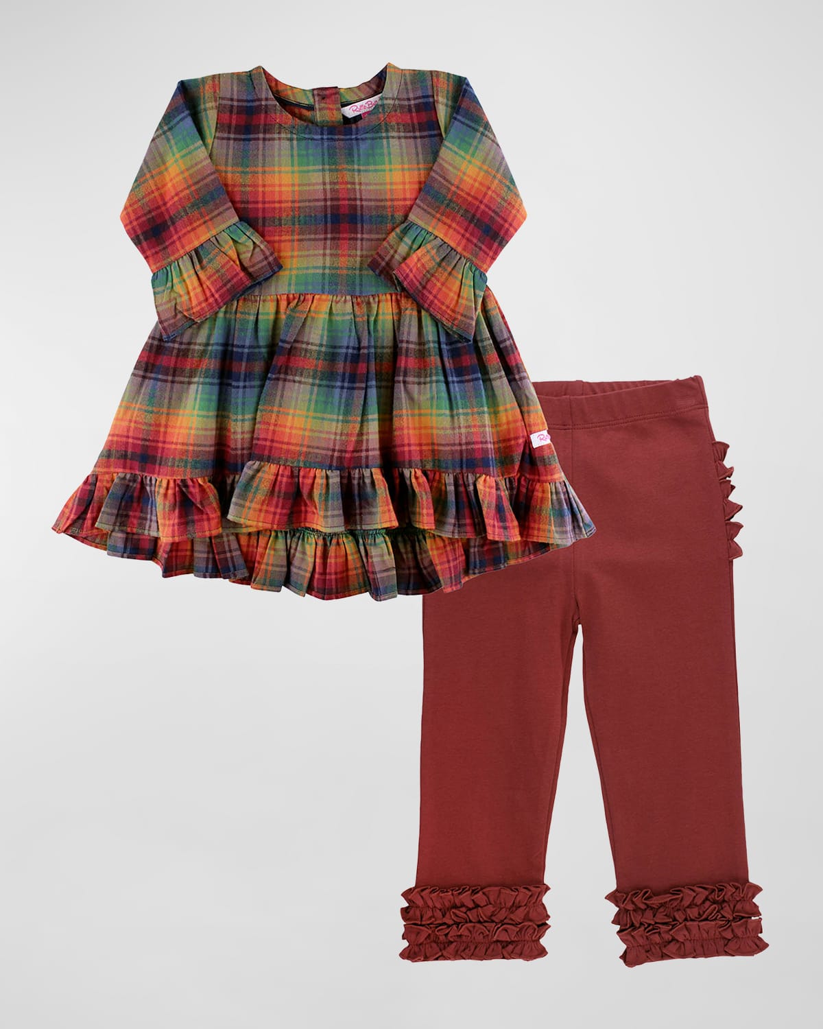 RuffleButts Girl's Smocked Woven Ruffle Dress, Size 3M-8 | Neiman Marcus