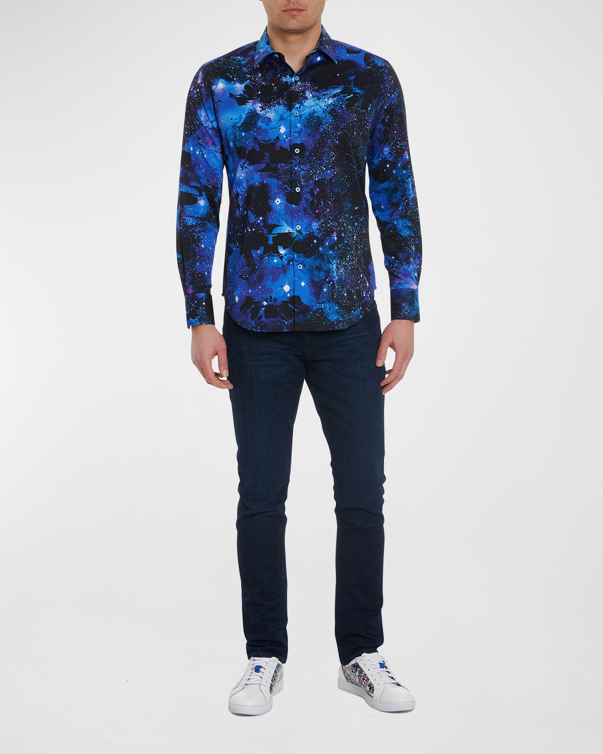 Robert Graham Men's Quasar Cotton-Stretch Sport Shirt | Neiman Marcus