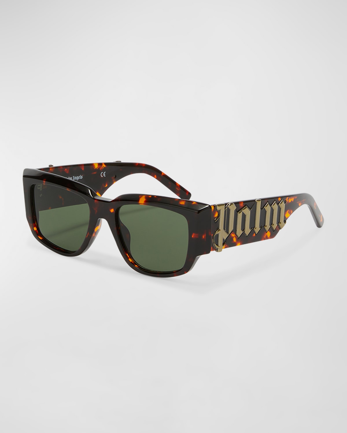 Palm Angels Men's Palm Maxi-Logo Rectangle Sunglasses | Neiman Marcus