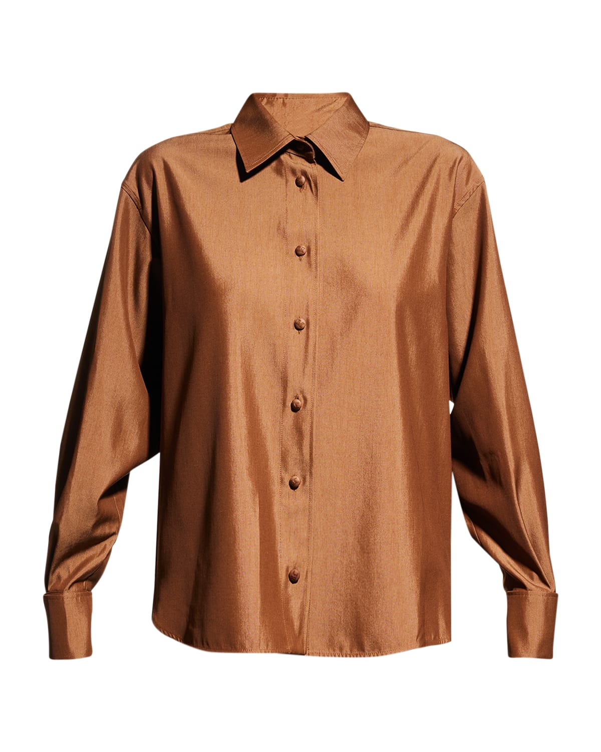 Max Mara Deborah Button-Front Blouse | Neiman Marcus