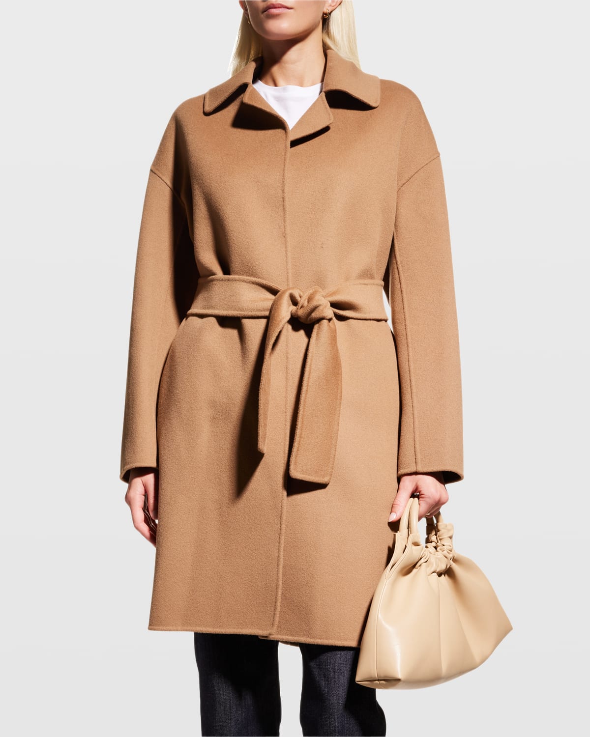 Max Mara Nizza Belted Wool Coat | Neiman Marcus