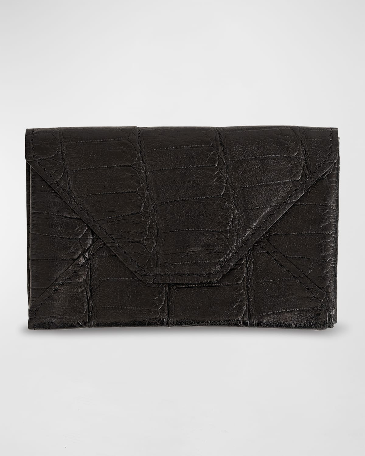 Abas Men's Ostrich Leather Envelope Card Case | Neiman Marcus