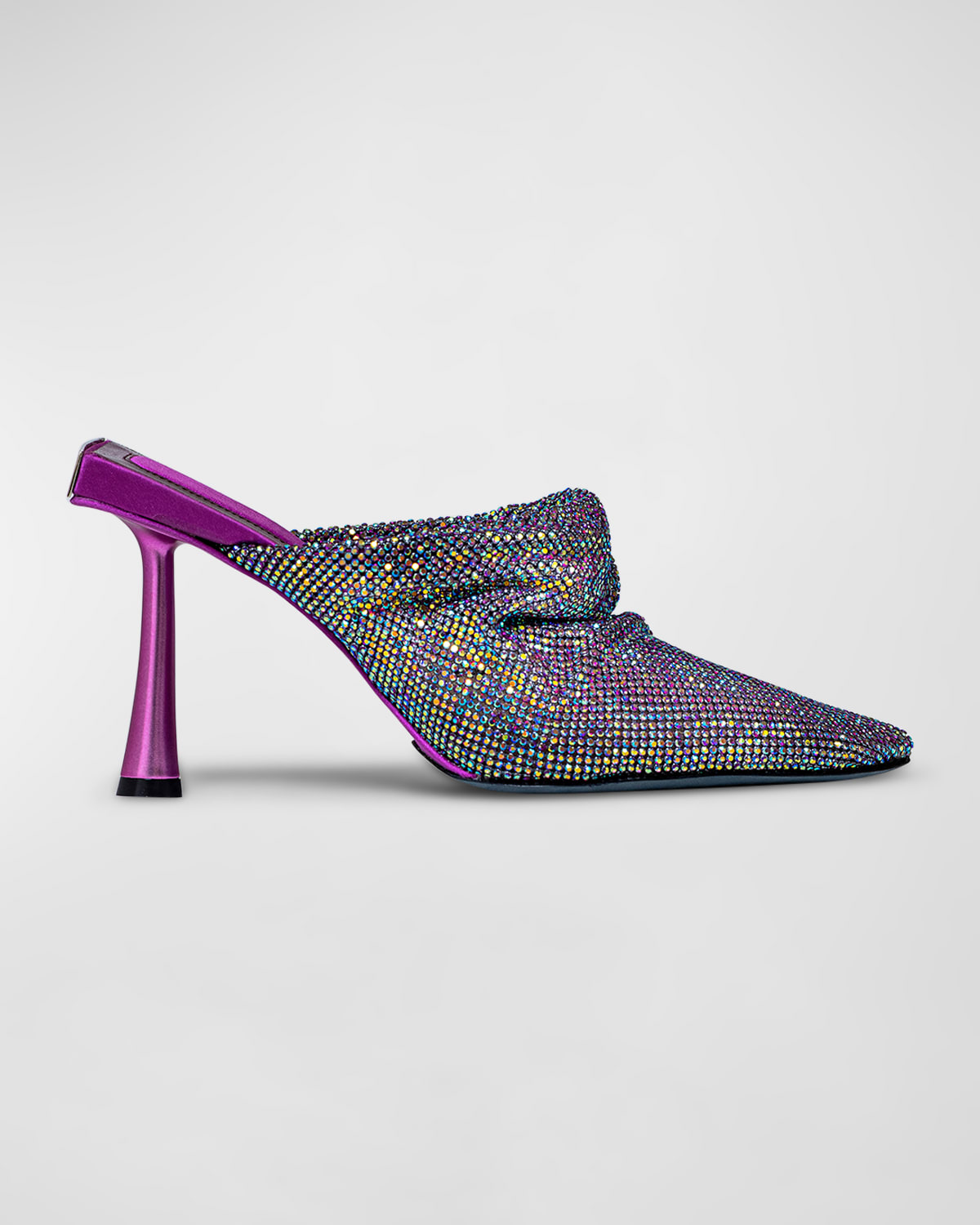 Benedetta Bruzziches Goliarda Crystal Mesh Mules | Neiman Marcus