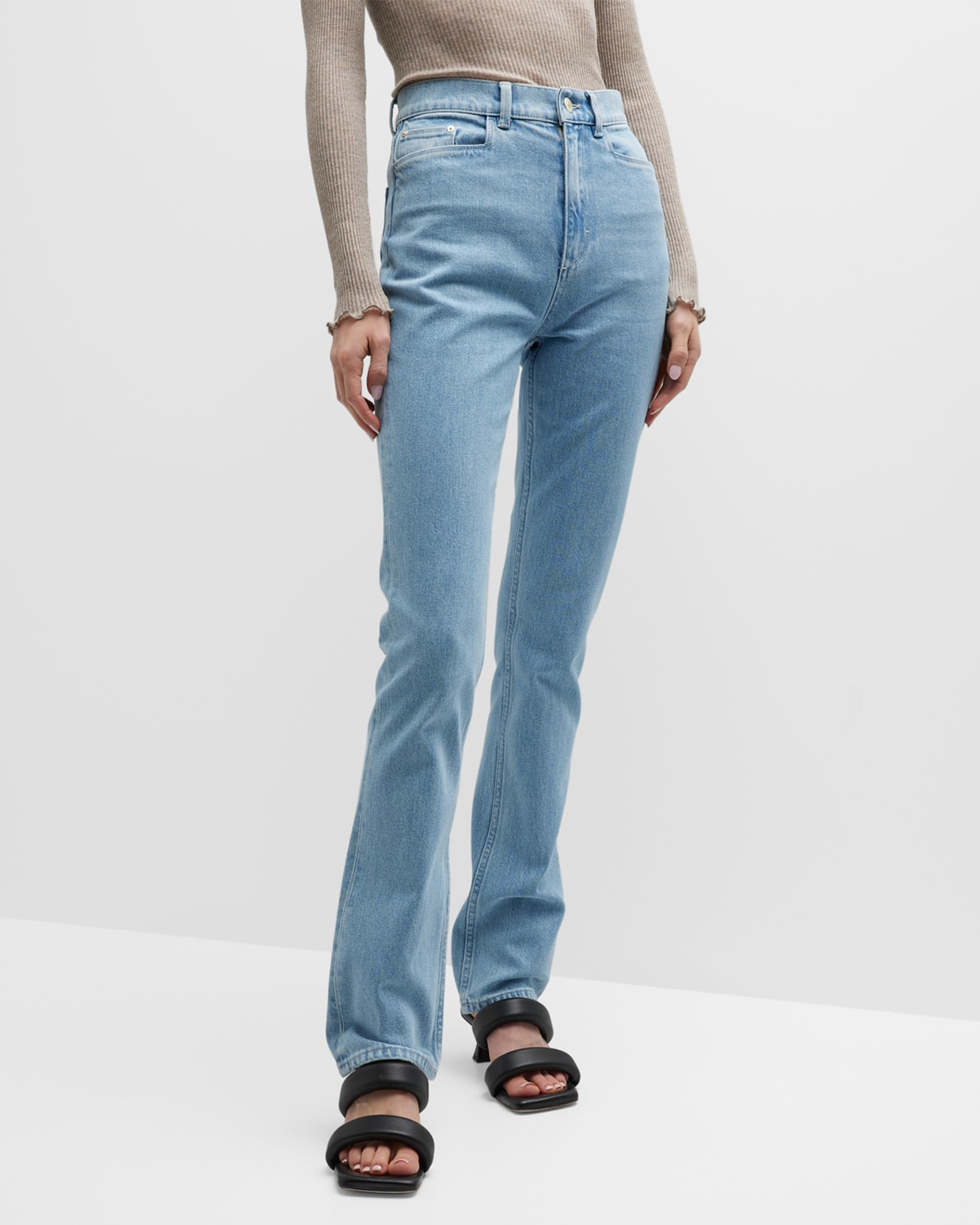 MADE IN TOMBOY Jey High Rise Straight Jeans | Neiman Marcus