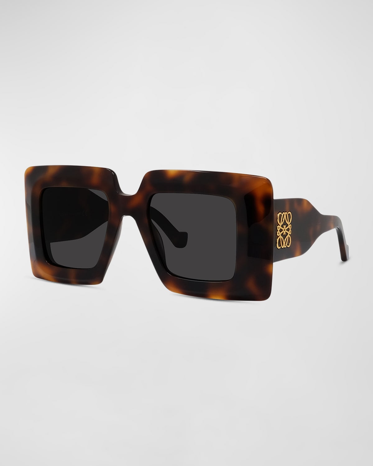 Fendi Oversized Logo Square Acetate & Metal Sunglasses | Neiman Marcus