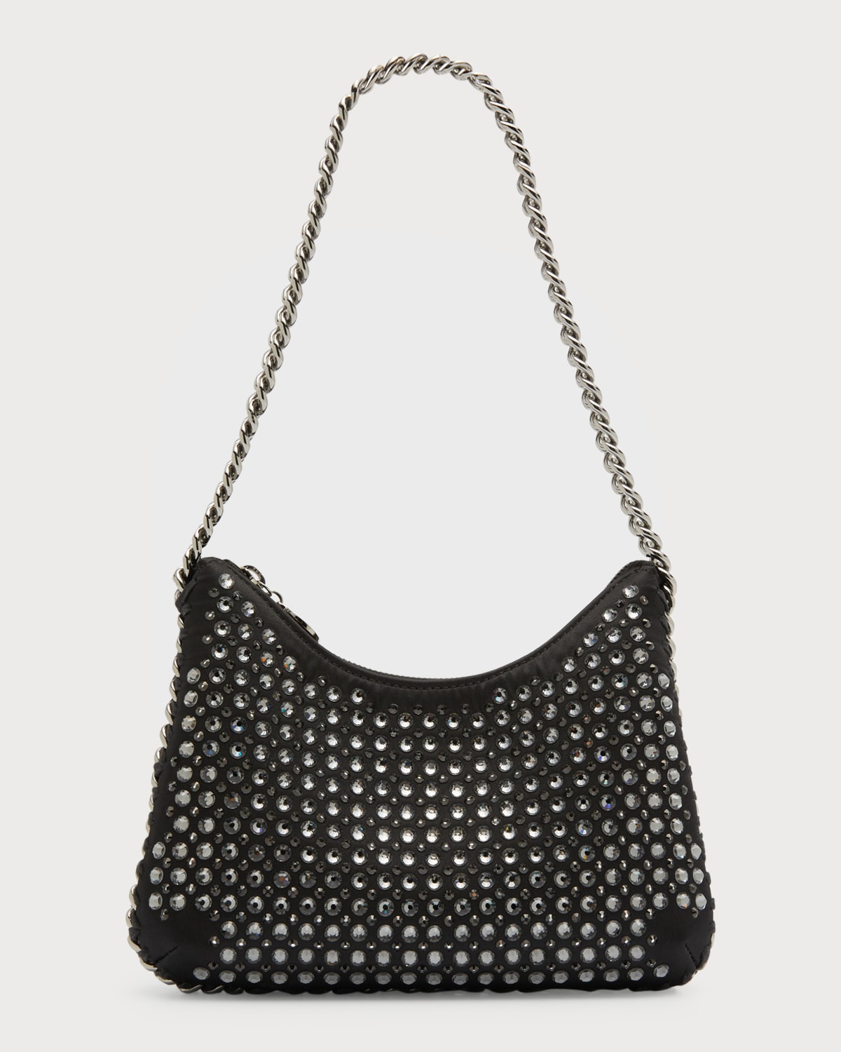 Cult Gaia Gia Allover Crystal Zip Shoulder Bag | Neiman Marcus