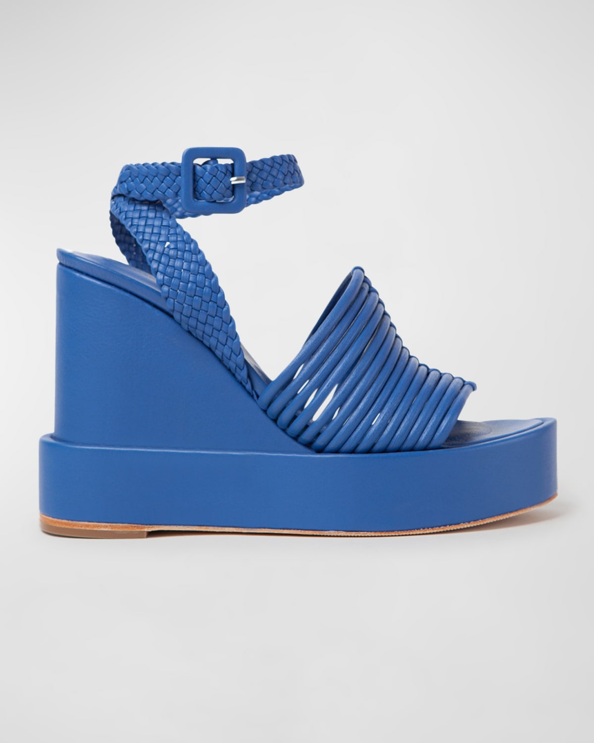Paloma Barcelo Luna Leather Wedge Sandals | Neiman Marcus
