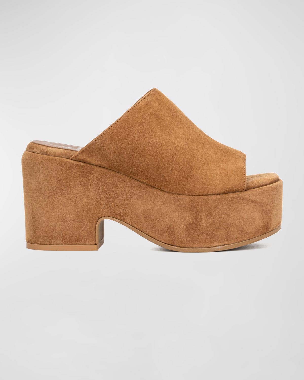 Ganni Retro Calfskin Platform Mules | Neiman Marcus