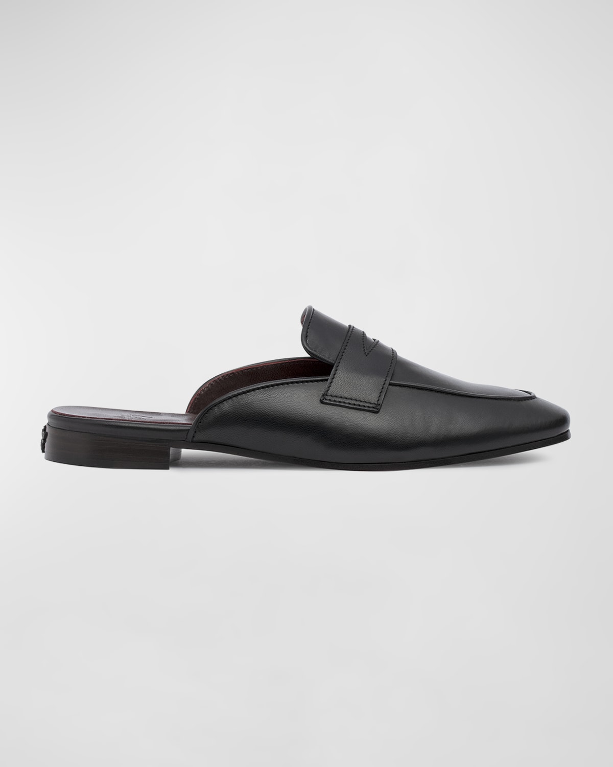 CASABLANCA Men's Memphis Bamboo and Monogram Leather Mules | Neiman Marcus