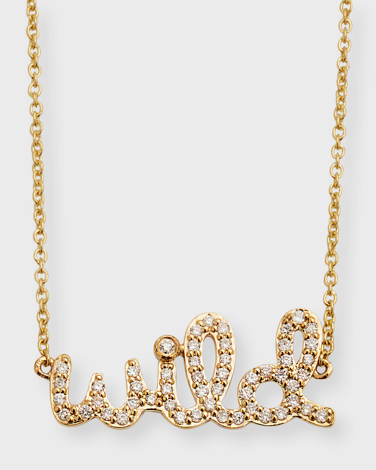 Sydney Evan 14k Diamond Love Script Necklace, Multi Gold | Neiman Marcus