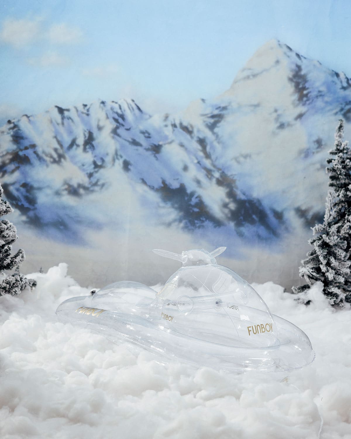 Funboy Metallic Champagne Snowmobile Inflatable Snow Sled | Neiman Marcus