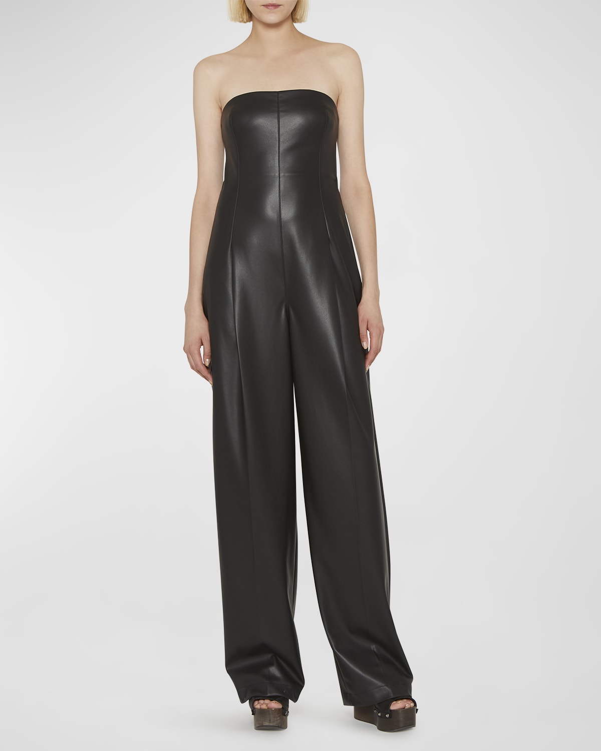 Amur Laurie Wide Leg Cotton Twill One Shoulder Jumpsuit Neiman Marcus
