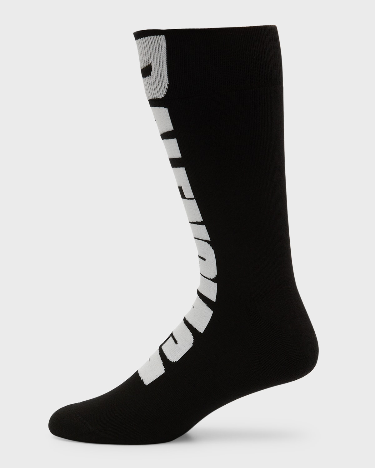 Versace Men's Jacquard Logo Crew Socks | Neiman Marcus