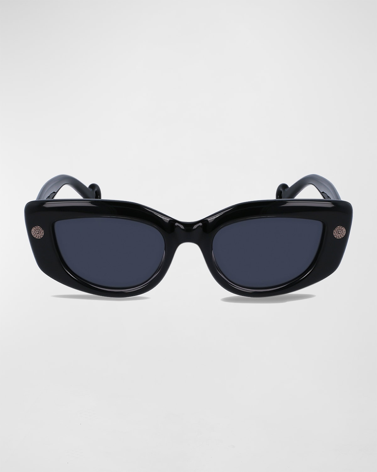 Lanvin Babe Twisted Rectangle Plastic Sunglasses | Neiman Marcus