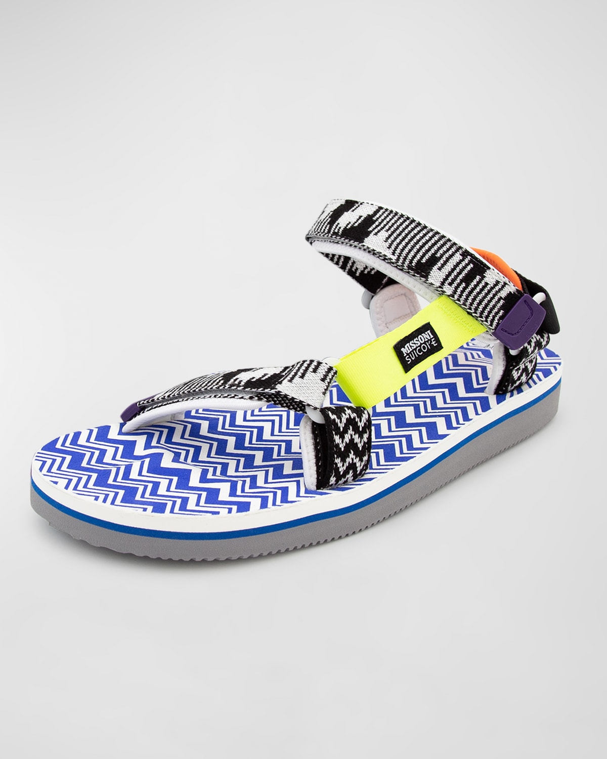 Moschino Men's Color Block Grip Strap Sandals | Neiman Marcus
