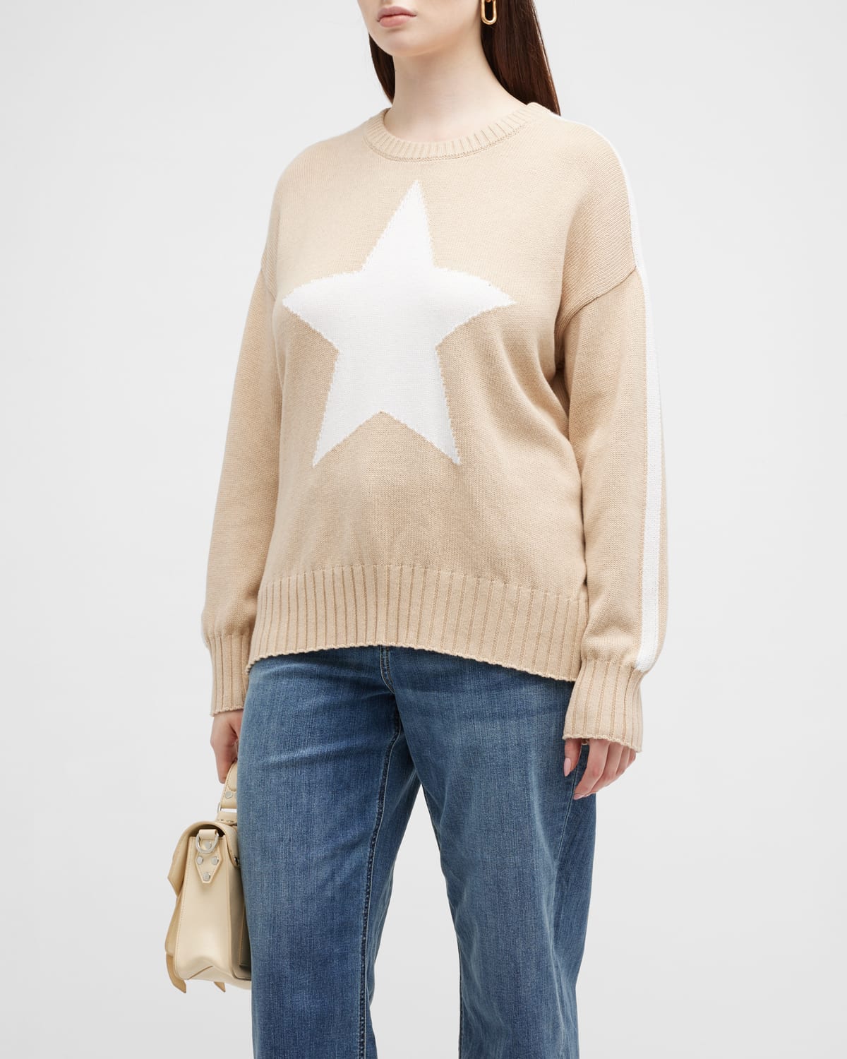 Minnie Rose Plus Plus Size Cashmere Off-Shoulder Sweater | Neiman Marcus