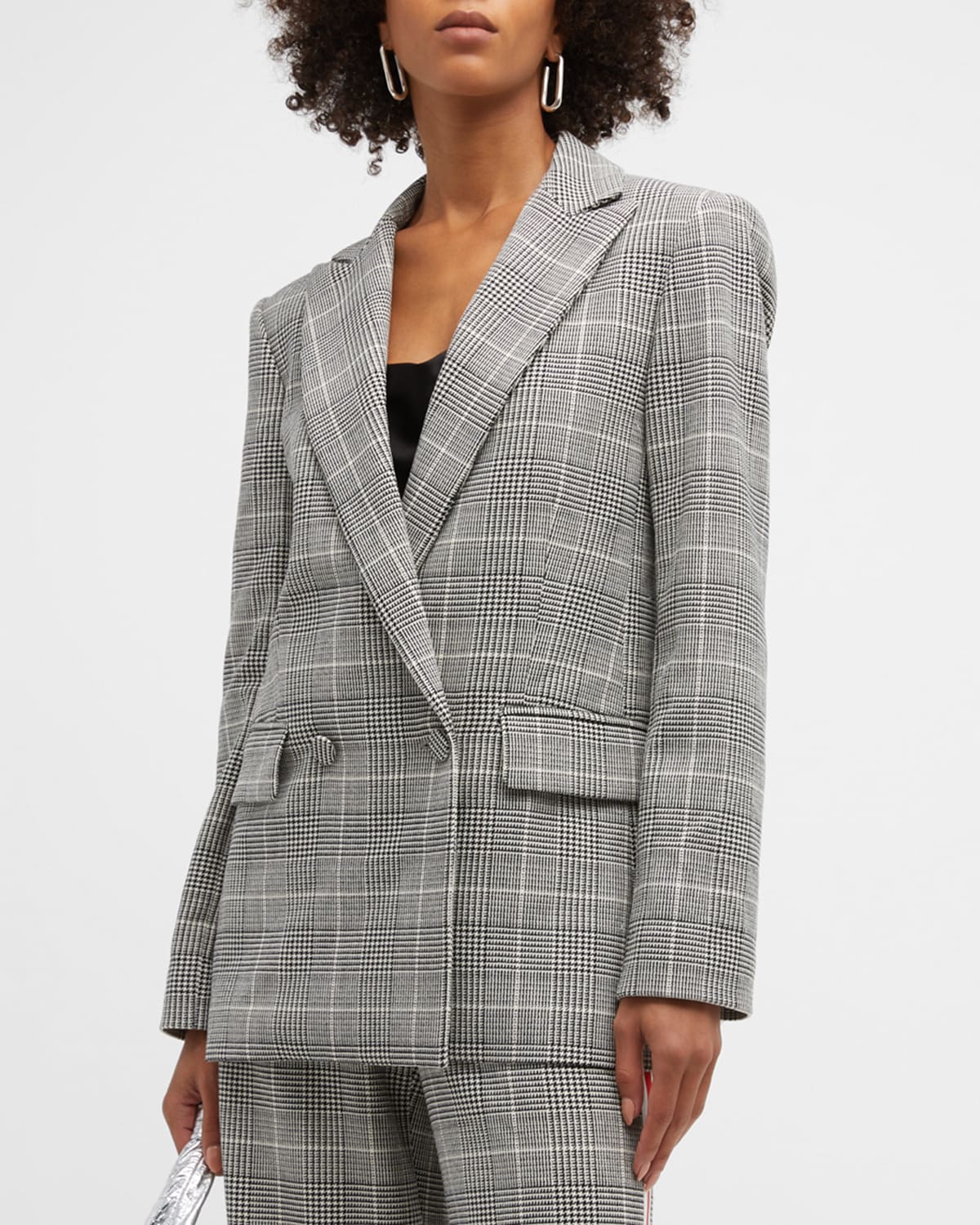 Alice + Olivia Justin Roll-Cuff Double-Breasted Blazer | Neiman Marcus