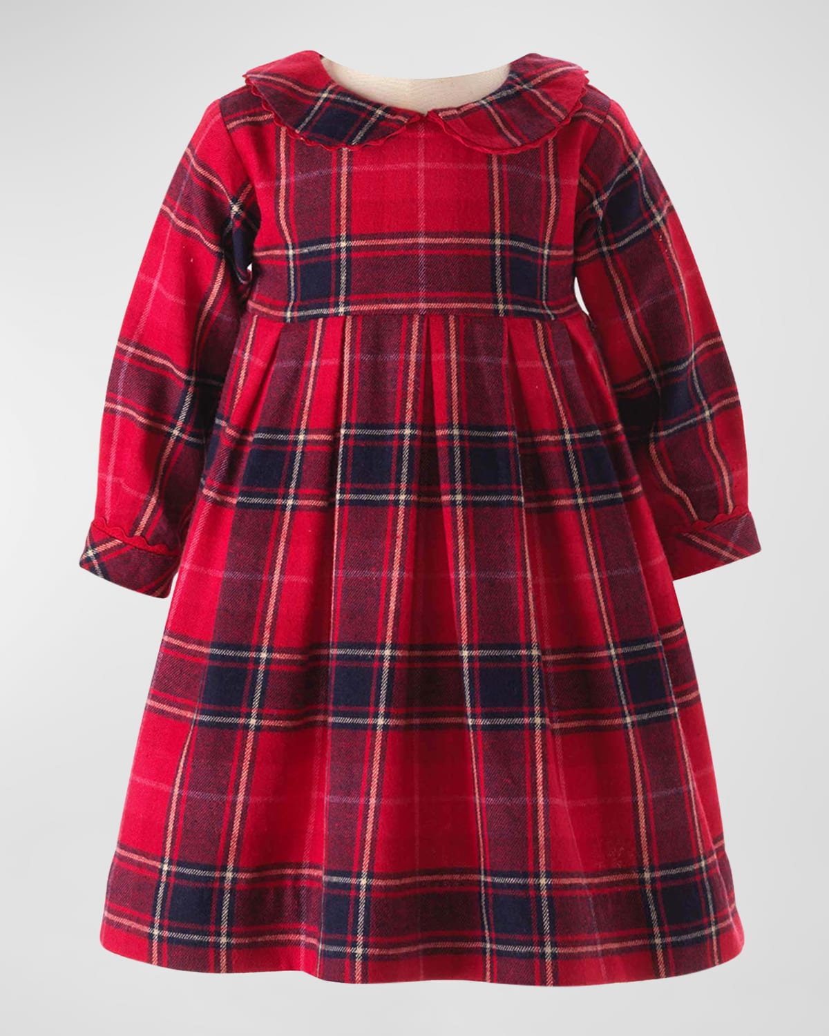Rachel Riley Girl's Tartan-Print Frill Dress W/ Bloomers, Size 6M-24M ...