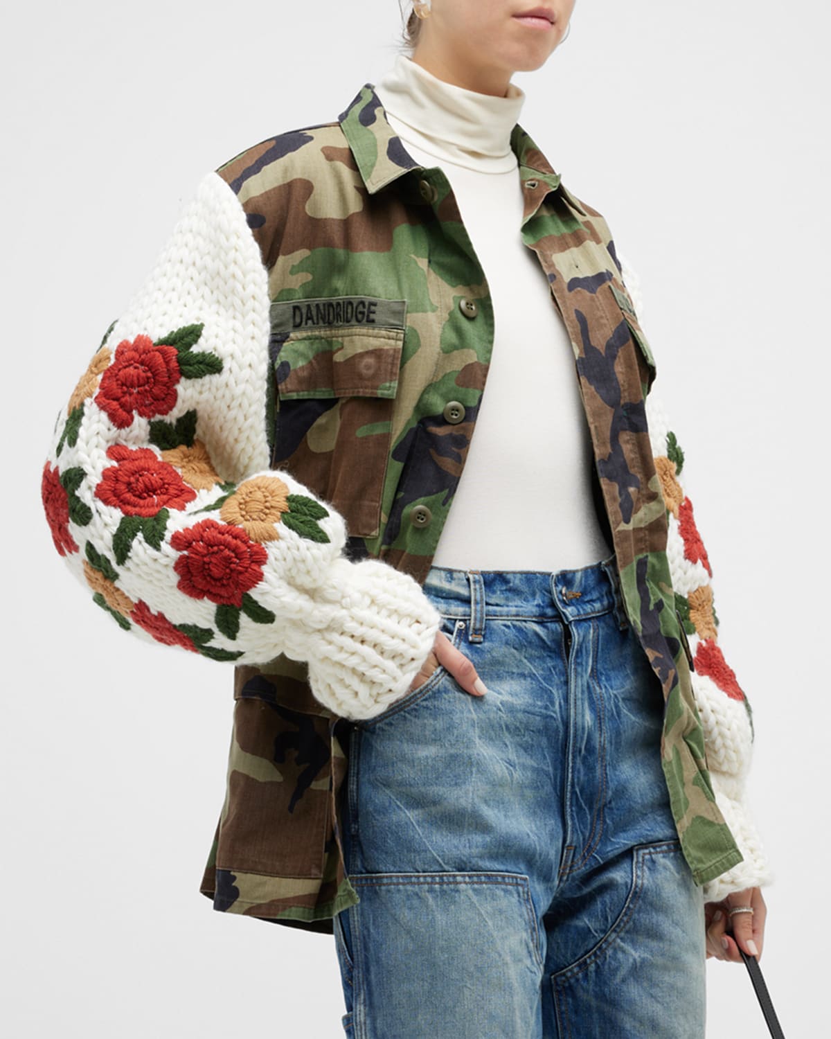 Tu Lize Embroidered Wool Utility Jacket | Neiman Marcus