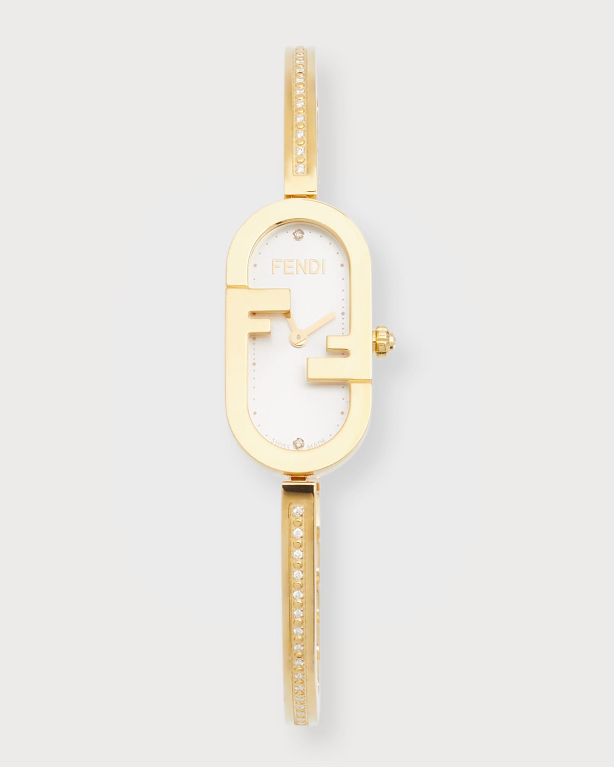 Fendi O'Lock Vertical Oval Watch with Diamonds | Neiman Marcus