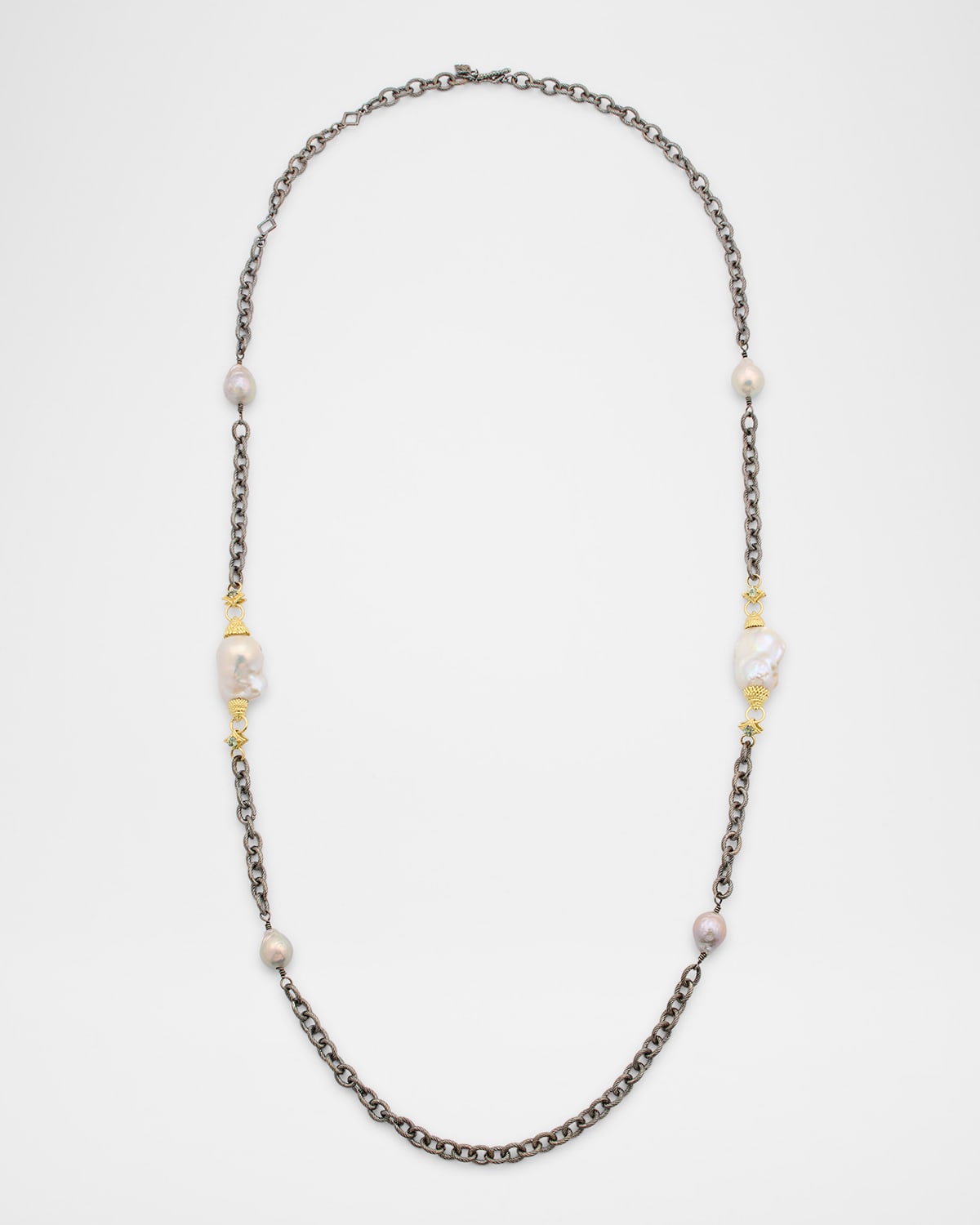 Armenta Old World Pearl and Turquoise Bead Necklace, 34"L | Neiman Marcus