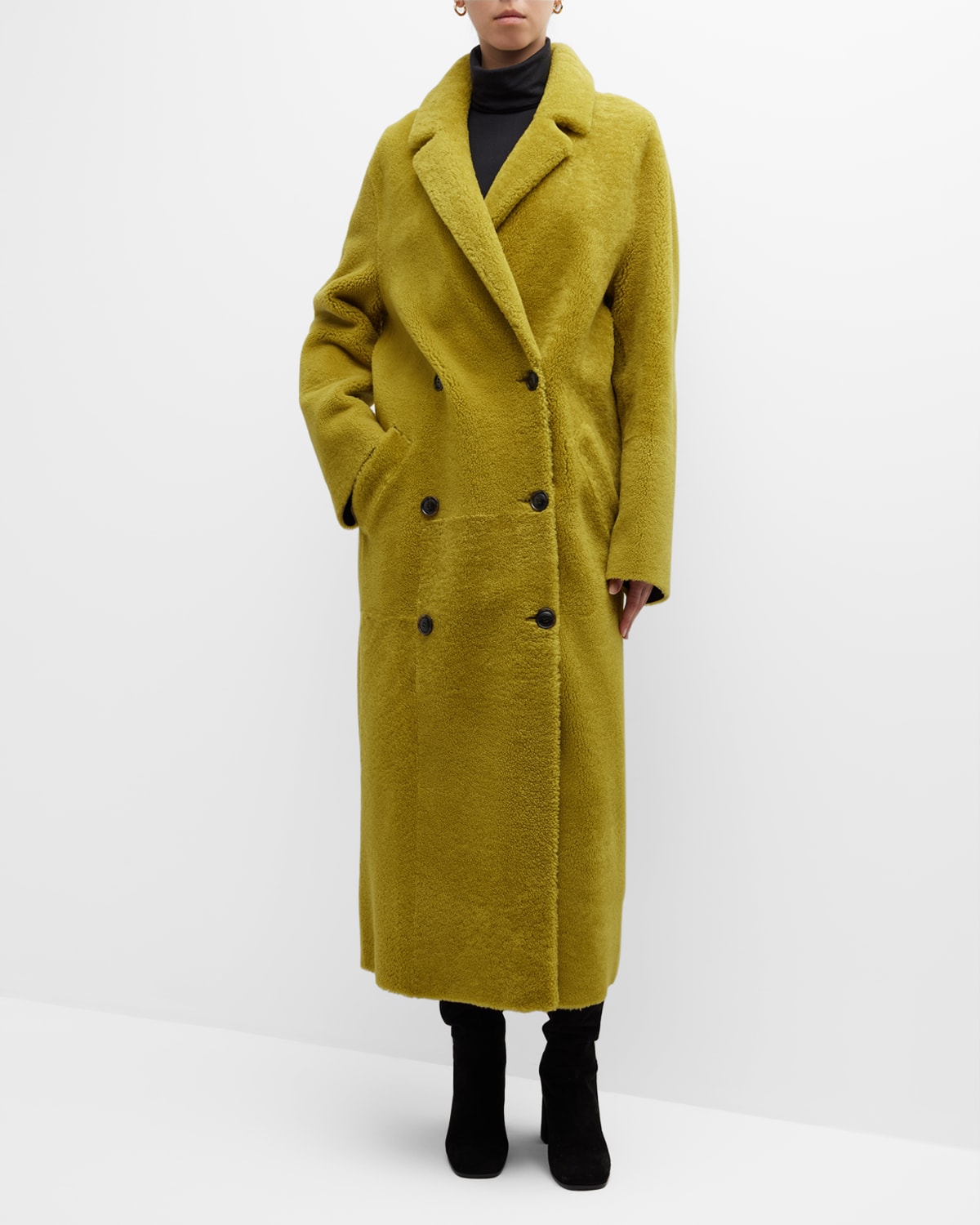STAND Kenca Faux Shearling Oversize Long Coat | Neiman Marcus