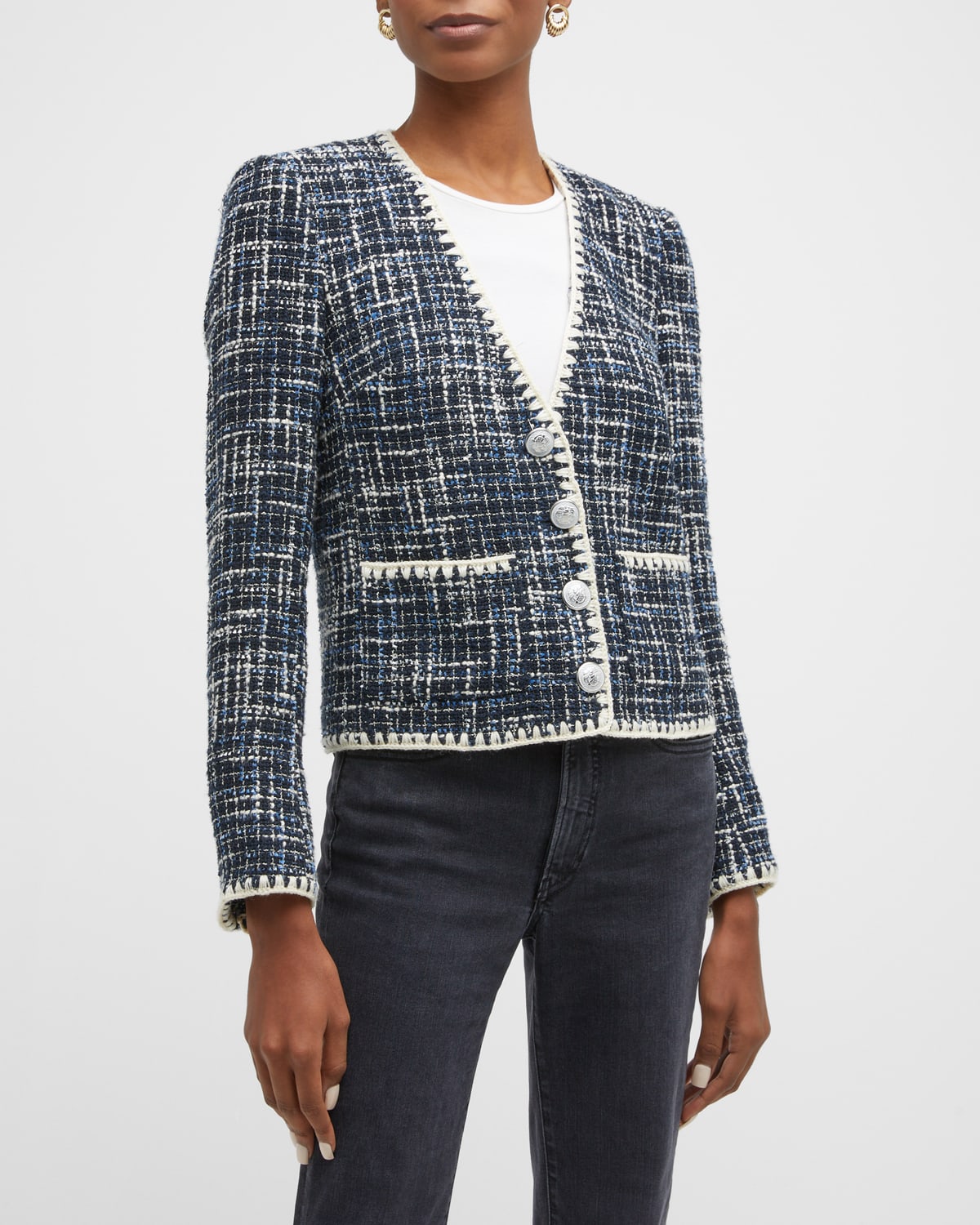 Veronica Beard Daryl Embroidered Jacket | Neiman Marcus