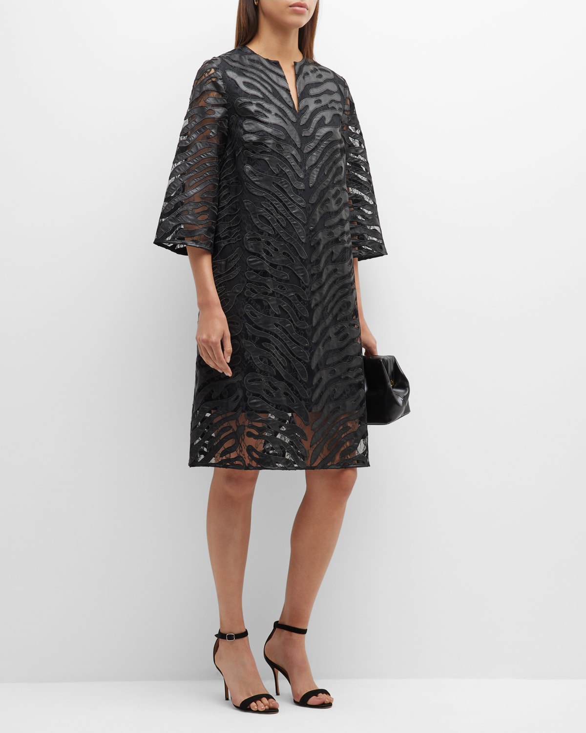 Bardot Helena Lace-Up Vegan Leather Midi Dress | Neiman Marcus