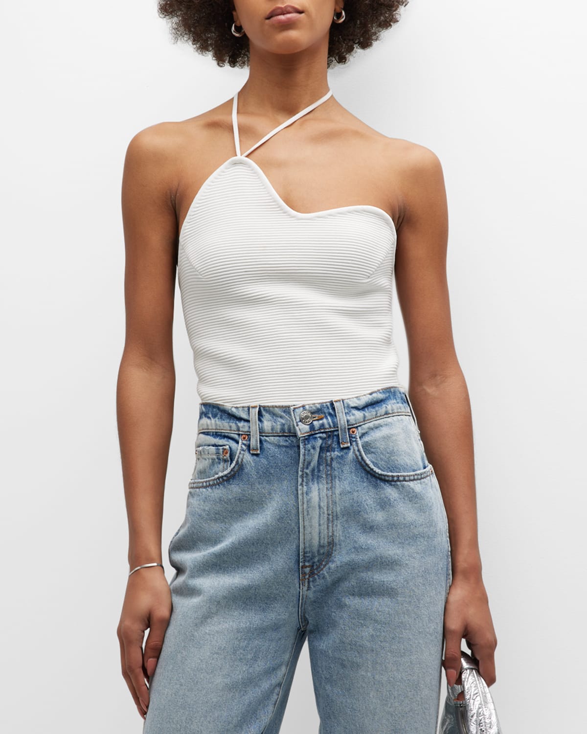 A.L.C. Anita Gathered Halter Top | Neiman Marcus