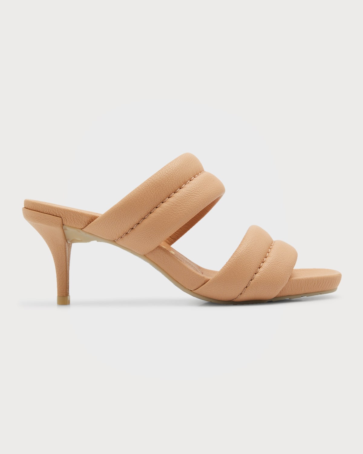 Prada Logo Triangle Kitten-Heel Sandals | Neiman Marcus