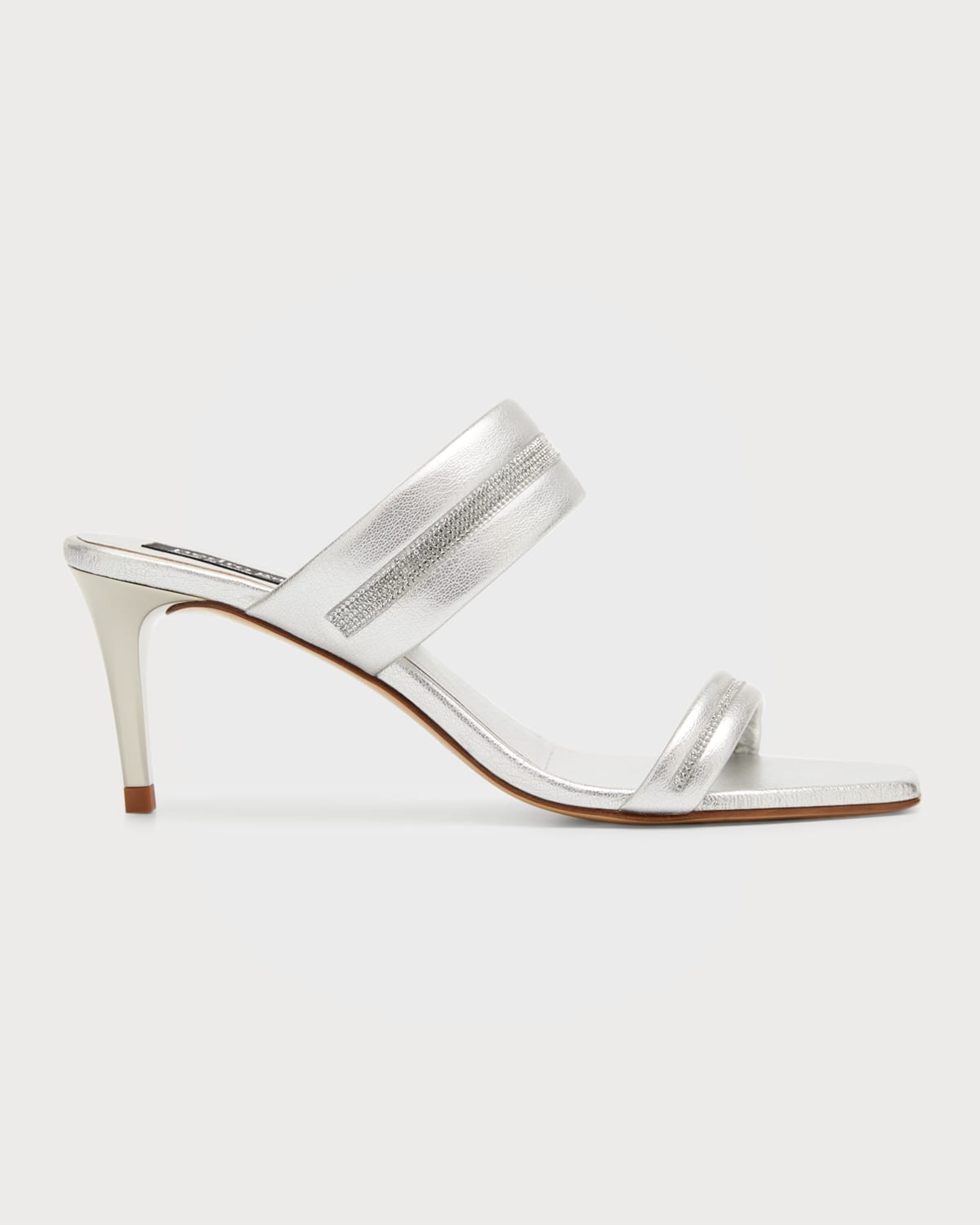 Pedro Garcia Gira Crystal Metallic Leather Sandals | Neiman Marcus