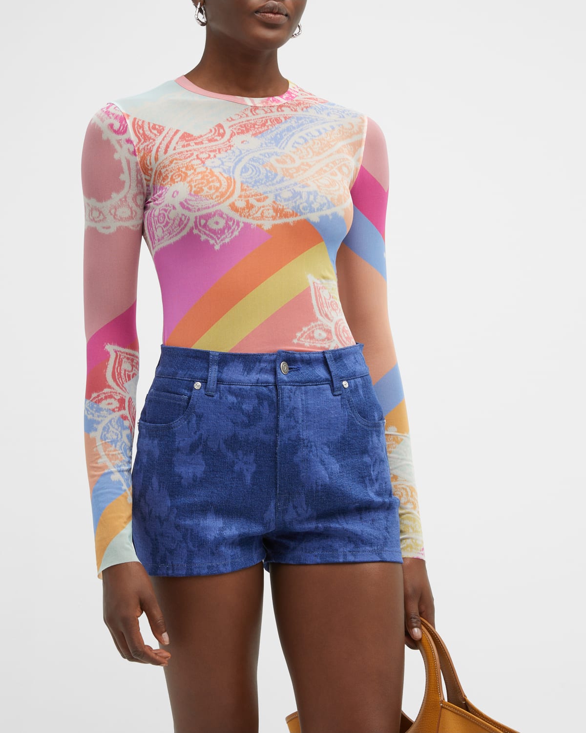 UNTTLD Dimitra Asymmetric Mesh Top | Neiman Marcus