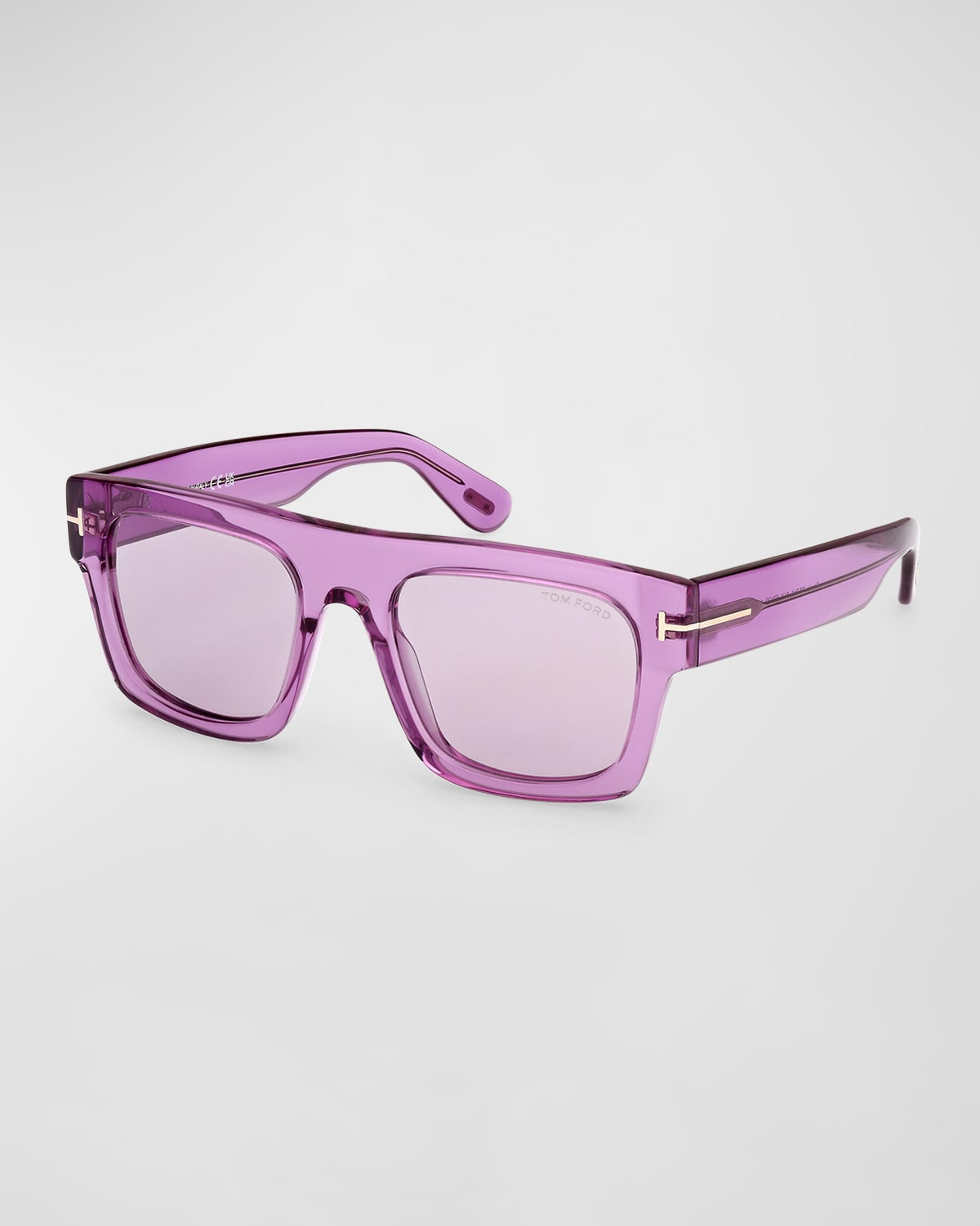 TOM FORD Philippe Rectangle Semi-Transparent Acetate Sunglasses ...
