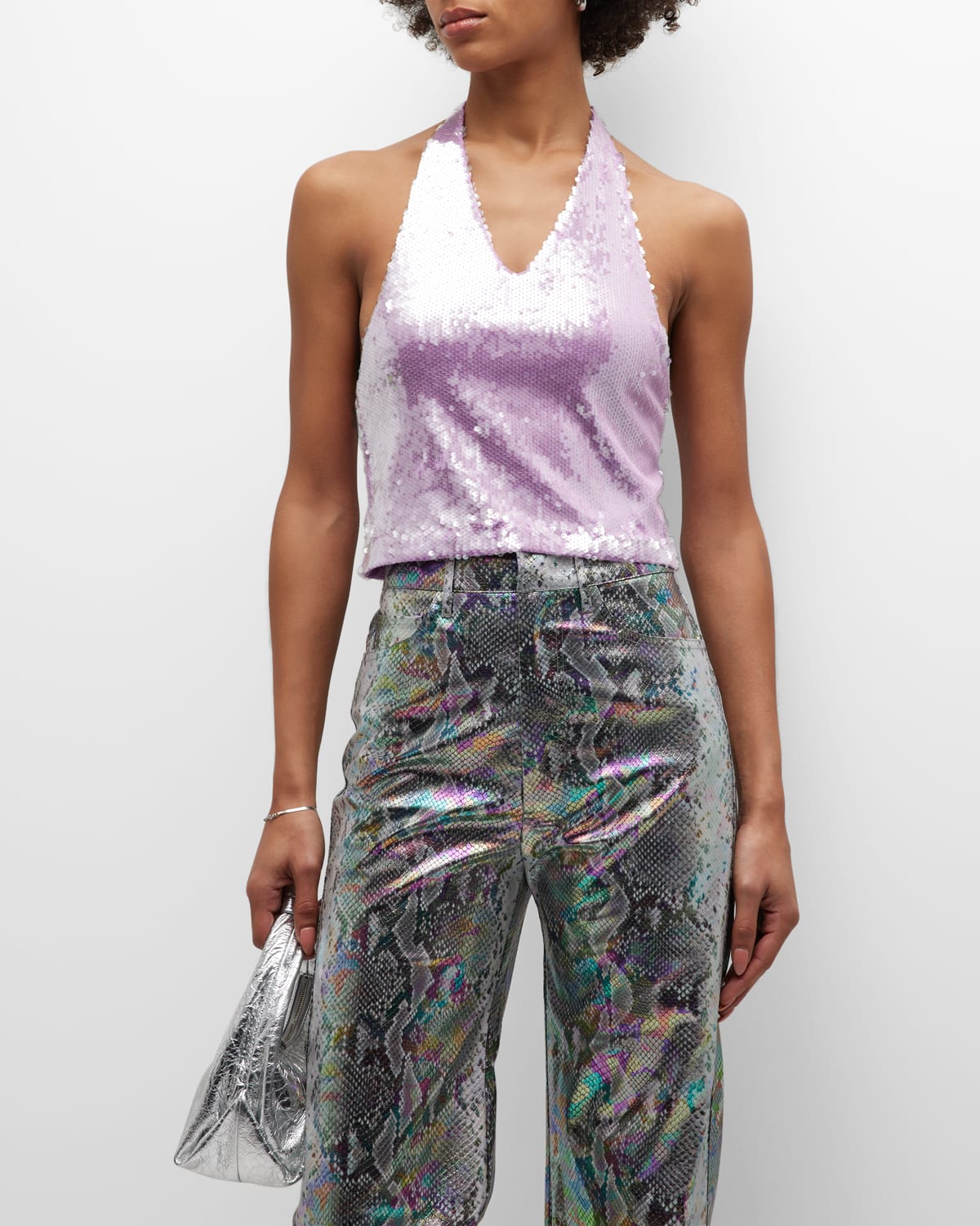 A.L.C. Anita Gathered Halter Top | Neiman Marcus
