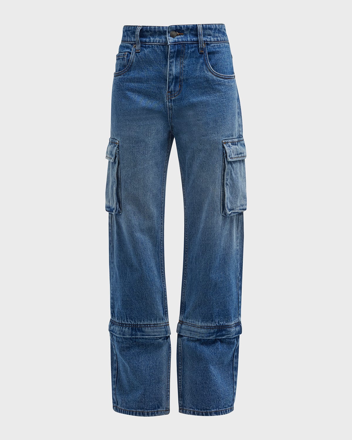 FRAME Relaxed Straight Cargo Jeans | Neiman Marcus