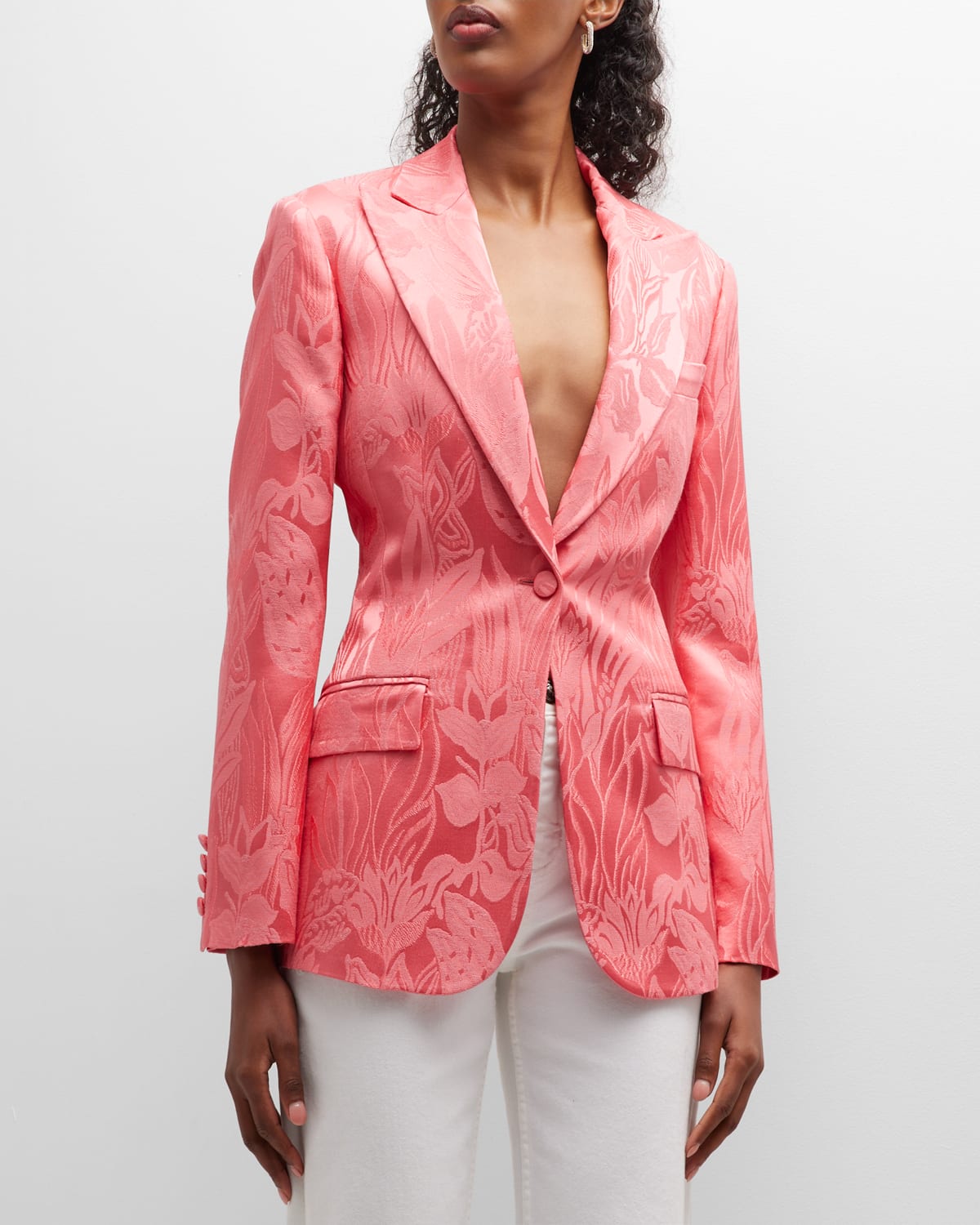 Etro Paisley Jacquard Blazer Jacket | Neiman Marcus